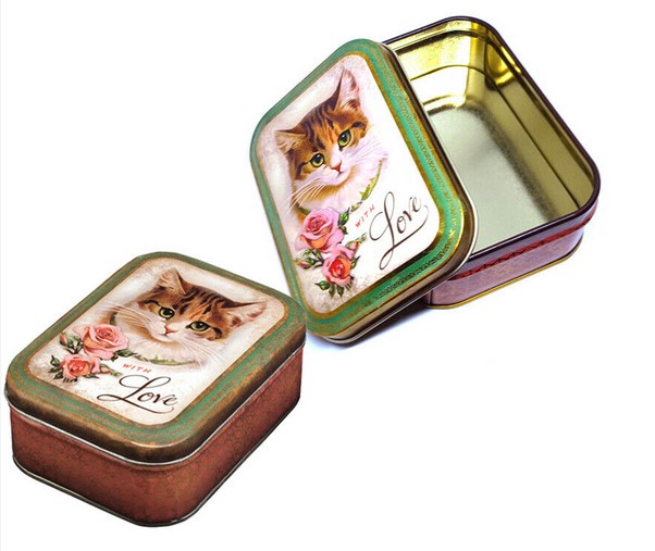 Chocolate: Nostalgia - Cat - With Love - Small Rectangle Tin