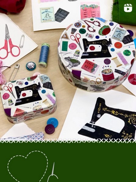 Various: Elite - Needle and Thread Design Small Rectangle Tin